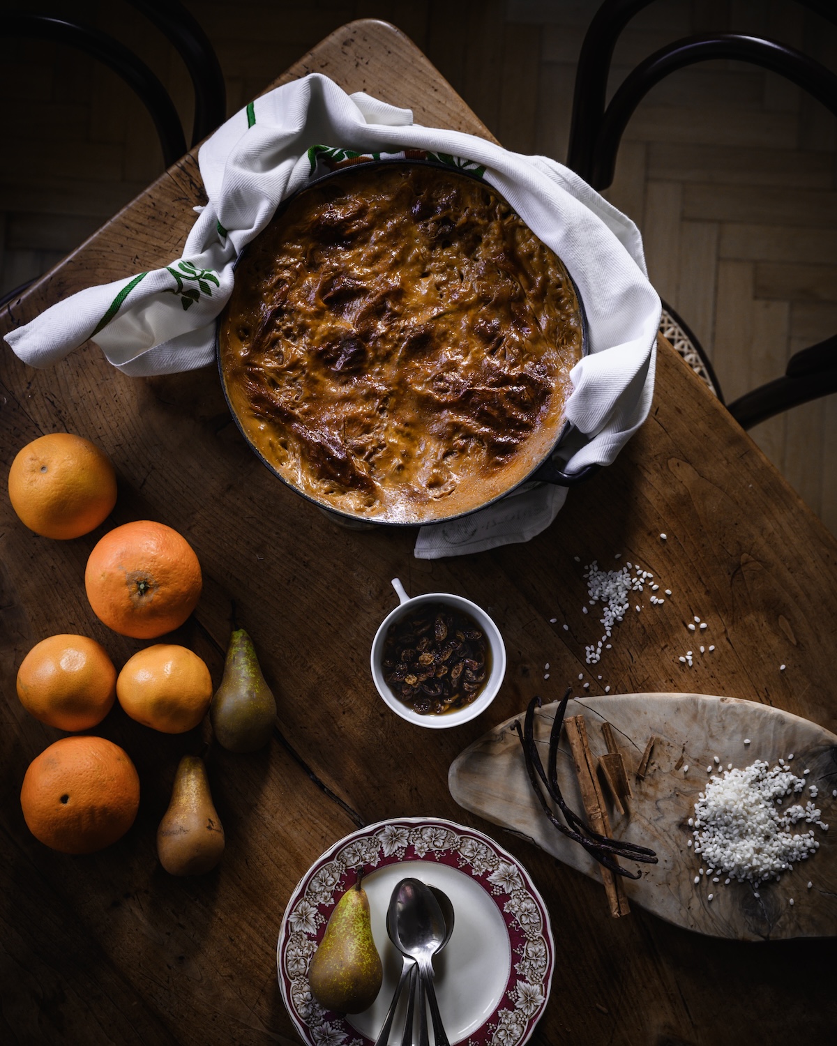 Baked Vanilla and Rice Pudding with Rum-Soaked Raisins - Hai Mangiato ...