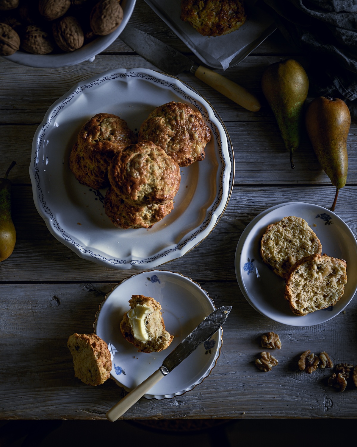 Stilton Cheese, Walnut and Pear Scones - Hai Mangiato - Italian Food Blog